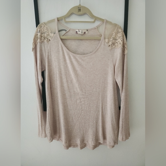 Hippie Rose | Tops | Hippie Rose Lace Knit Shirt | Poshmark